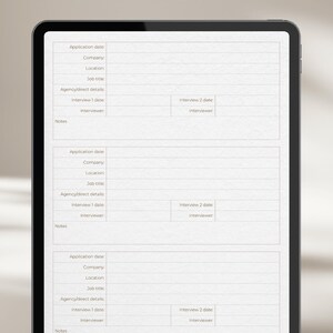 Job Application Digital Template for Goodnotes Interview Tracker ...