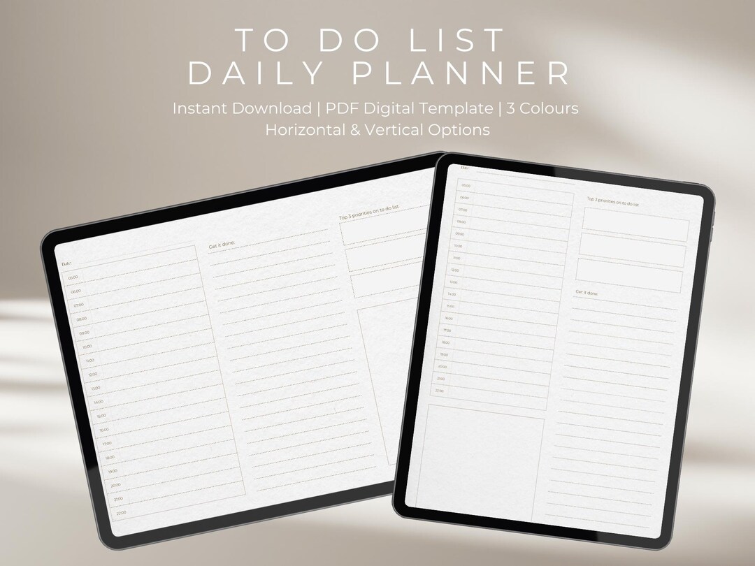 Simple to Do List Daily Planner Instant Download for Goodnotes Digital ...