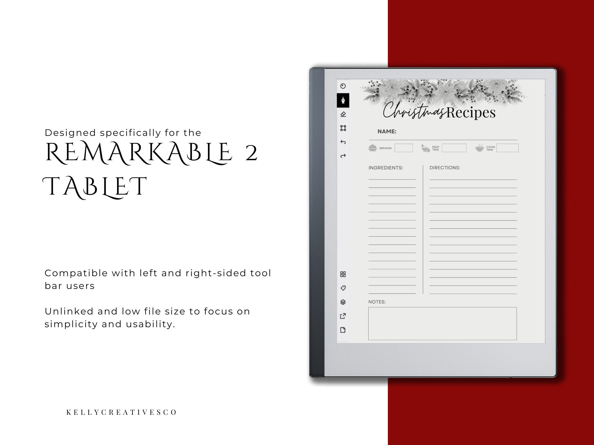 Remarkable 2 Template, Remarkable 2 Christmas Planner, Digital Planner ...