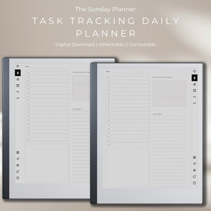 Remarkable 2 Digital Template Daily Task Tracking Planner Undated to Do ...