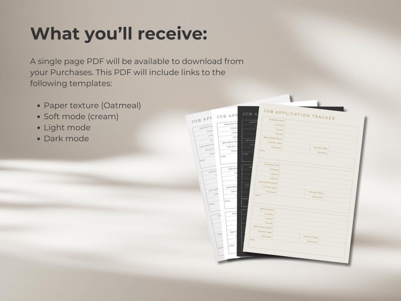 Job Application Tracker Template: Interview Prep (digital Download) - Etsy