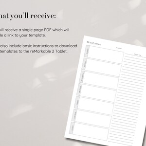 Remarkable 2 Digital Meal Planning Template Editable Weekly Meal ...