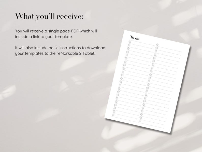 Remarkable 2 Digital to Do List Instant Download Checklist PDF Template ...
