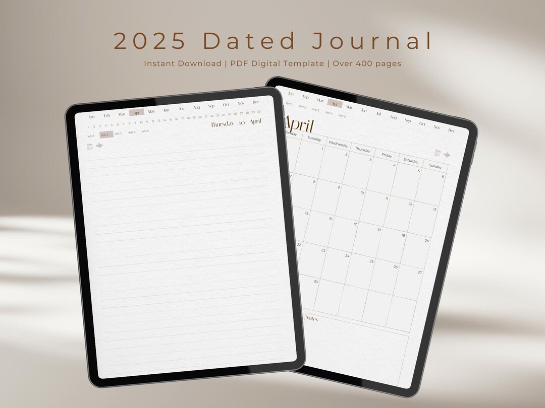 2025 Digital Journal for Goodnotes Daily Diary Monthly Calendar Weekly ...