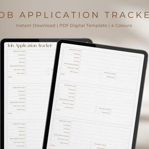 Job Application Digital Template for Goodnotes Interview Tracker ...