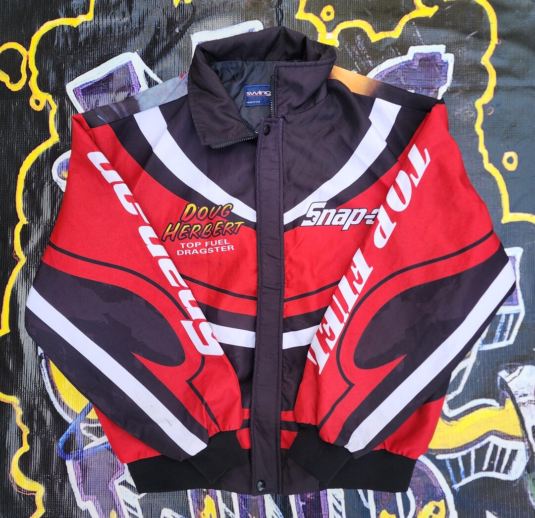 Vintage Early 2000s Swingster Doug Herbert Drag Racing AOP Light Jacket ...