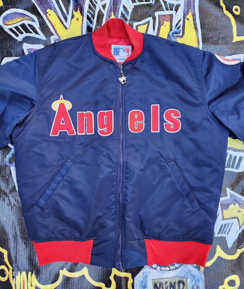 Vintage 80s Anaheim Angels Starter Satin Bomber Jacket Large - Etsy