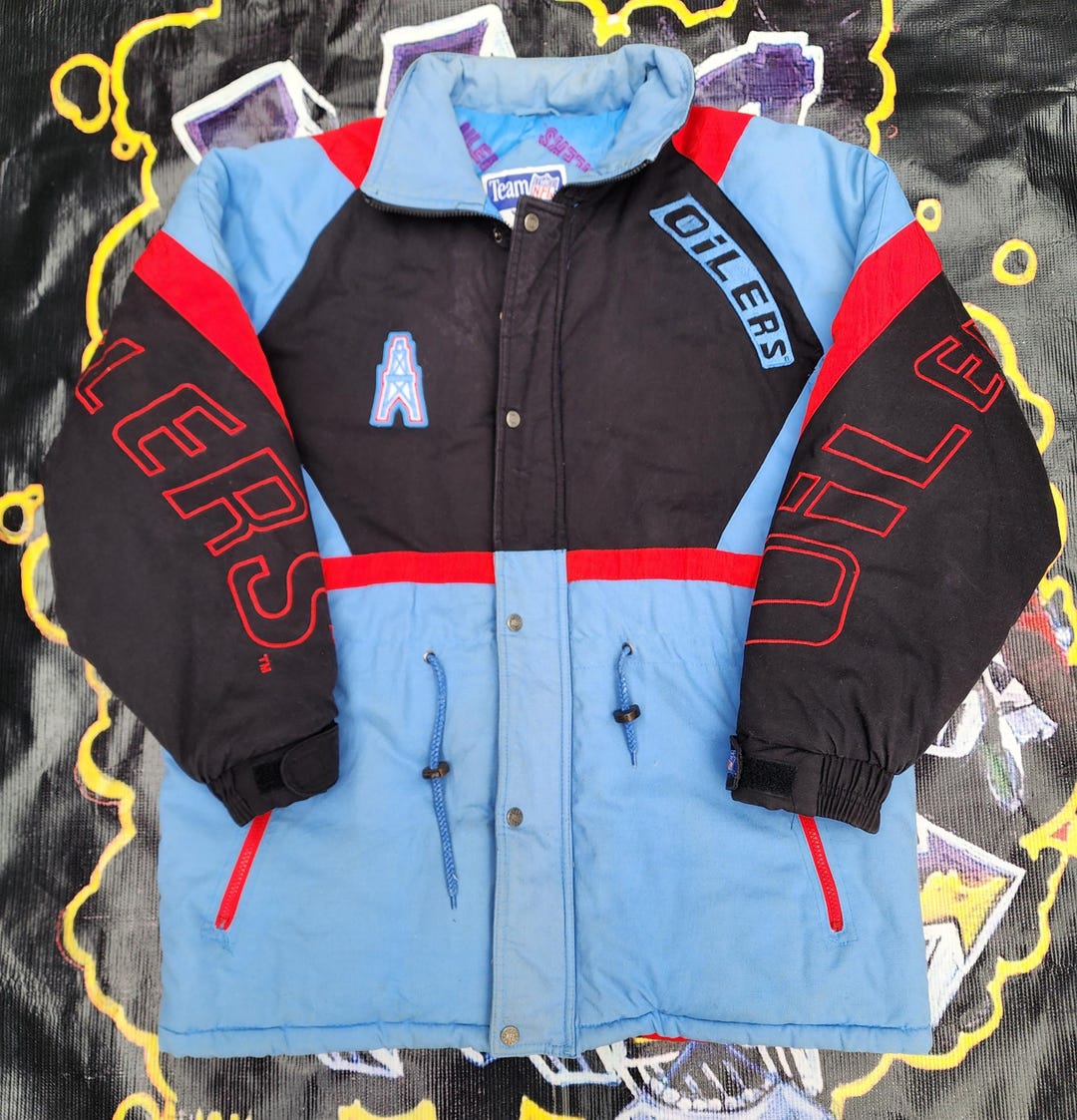 Vintage 90s Houston Oilers Triple F.A.T. Goose Down Jacket L-XL - Etsy
