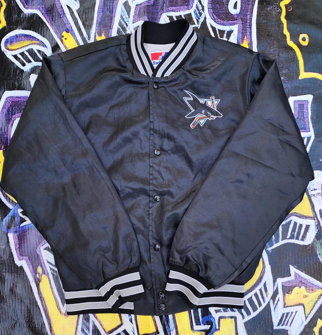 Vintage 1990s San Jose Sharks Swingster Light Lined Satin Jacket M - Etsy