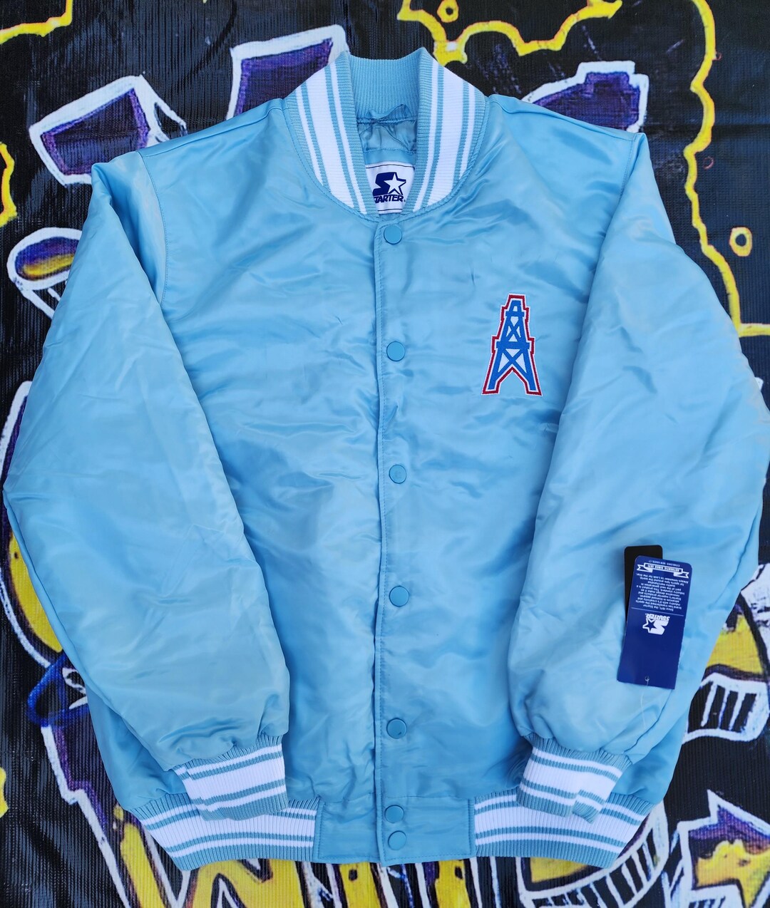 Retro 2000s Houston Oilers Starter Nylon Bomber Jacket L Large - Etsy