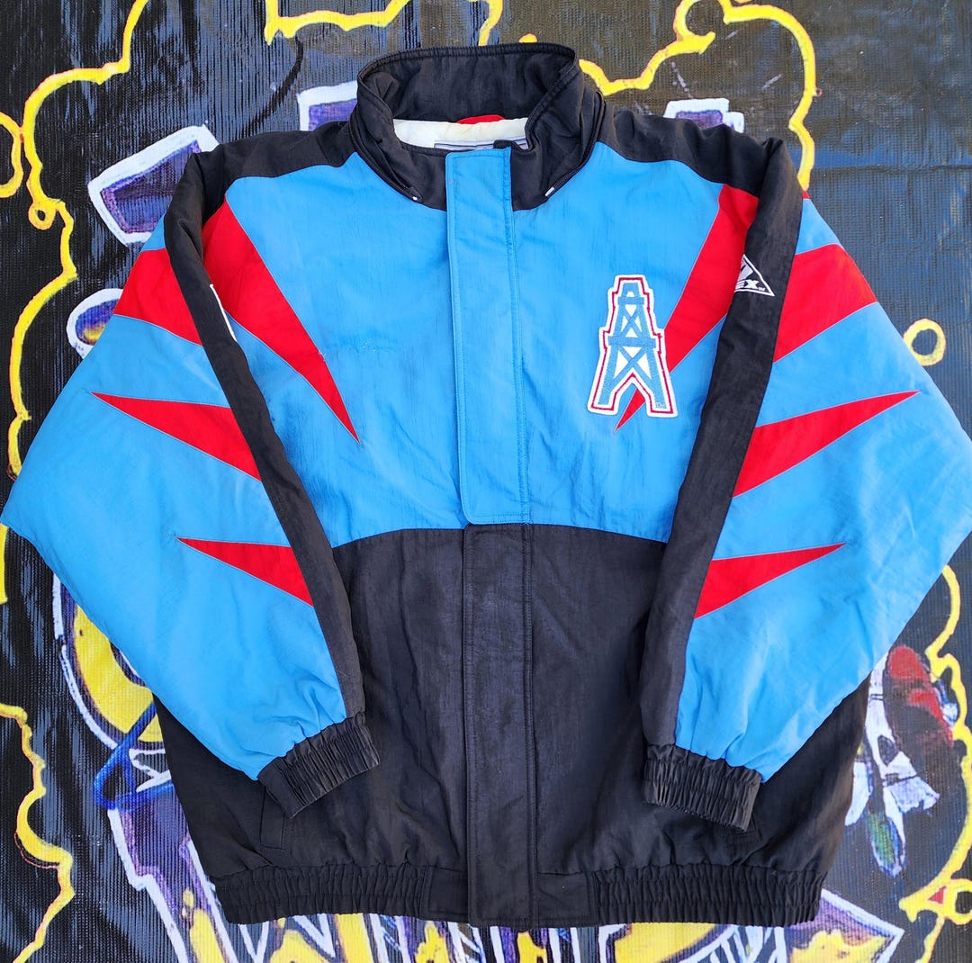 Vintage 1990s Houston Oilers Apex One Sharktooth Puffer Jacket XL - Etsy