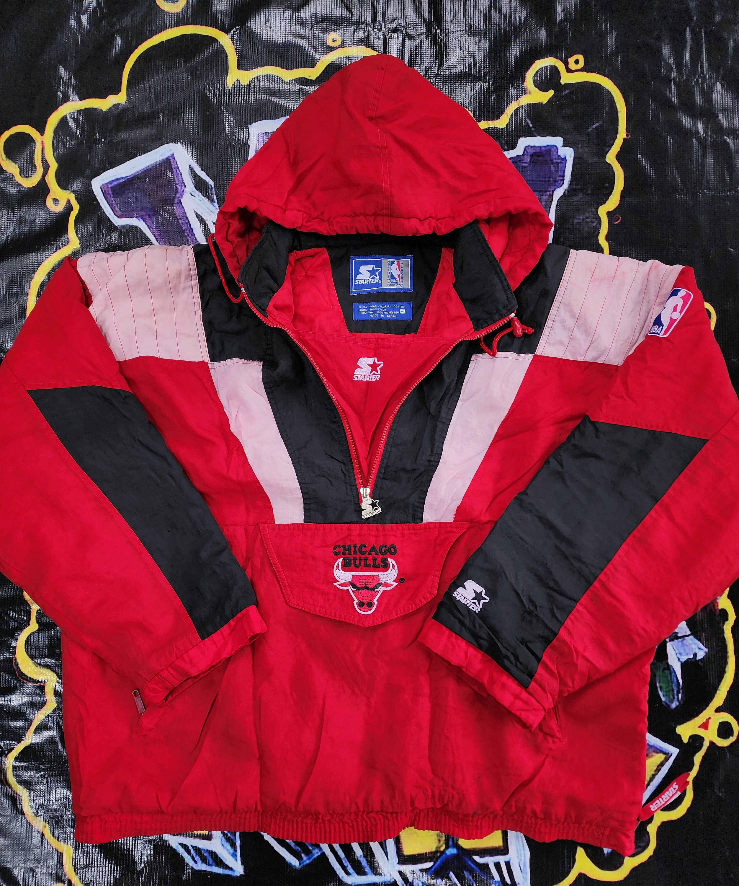 Men Xxl Starter Bulls Jacket - Etsy Men Xxl Starter Bulls Jacket - Etsy