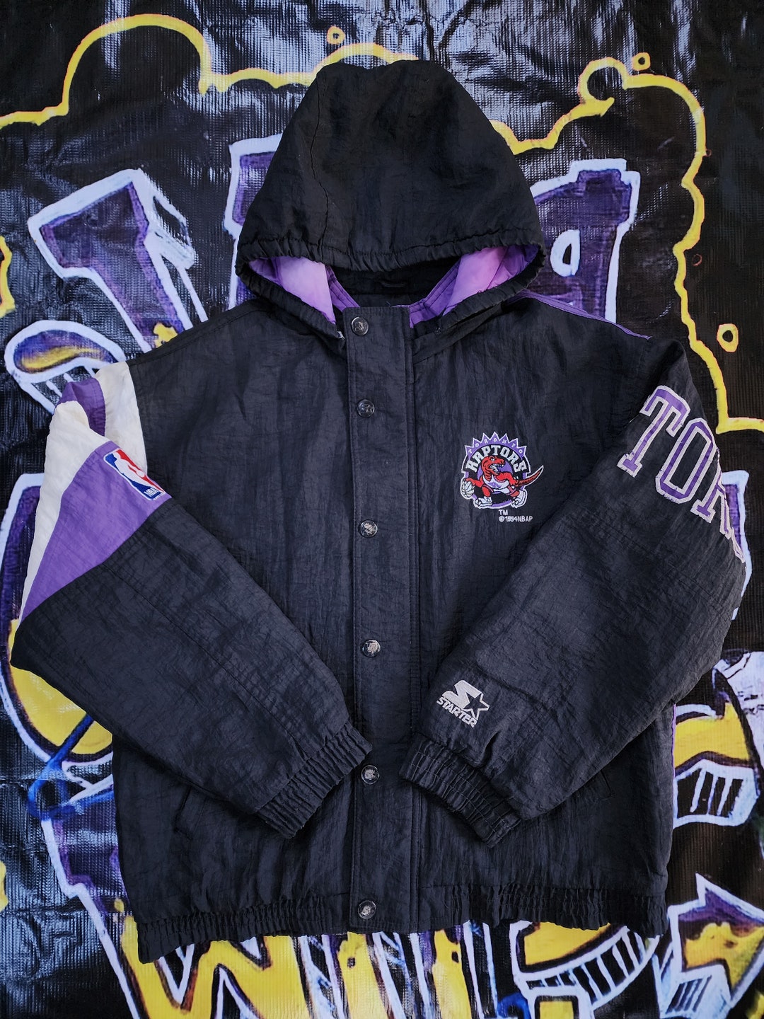 Vintage 1990s Toronto Raptors Starter Two Tone Full Zip Jacket Large ...