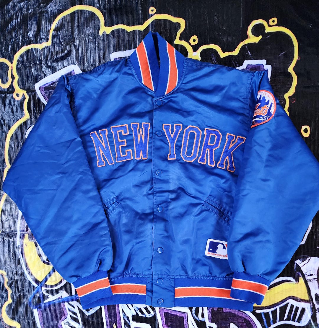 Vintage 80s 90s New York Mets Felco Satin Bomber Jacket L Large - Etsy