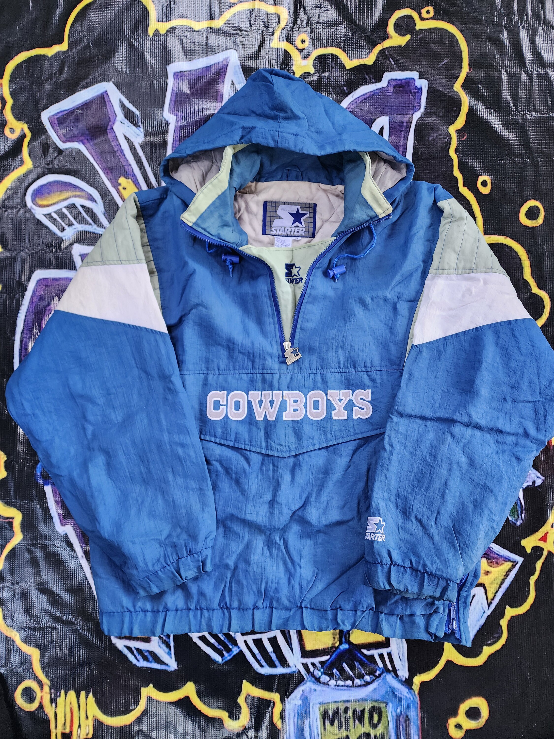 Vintage 1990s Dallas Cowboys Starter Pouch Jacket Medium - Etsy