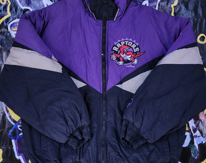 Vintage 1990s Toronto Raptors Pro Player Puffer Jacket XL - Etsy