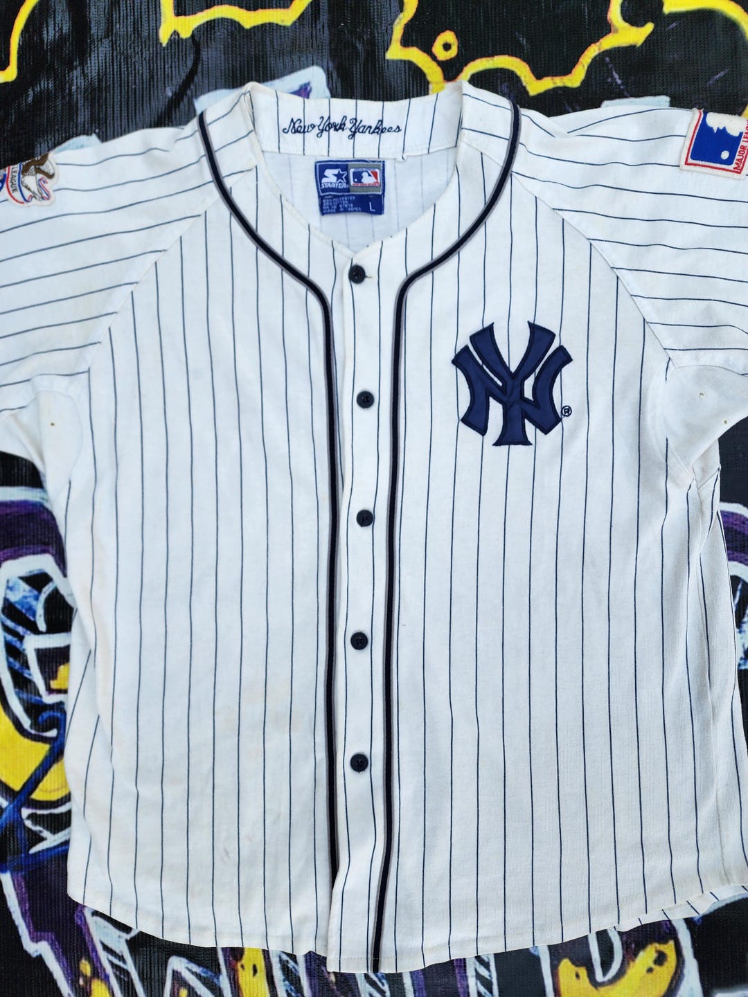 Vintage 1990s New York Yankees Starter Jersey Pinstripe L Large - Etsy