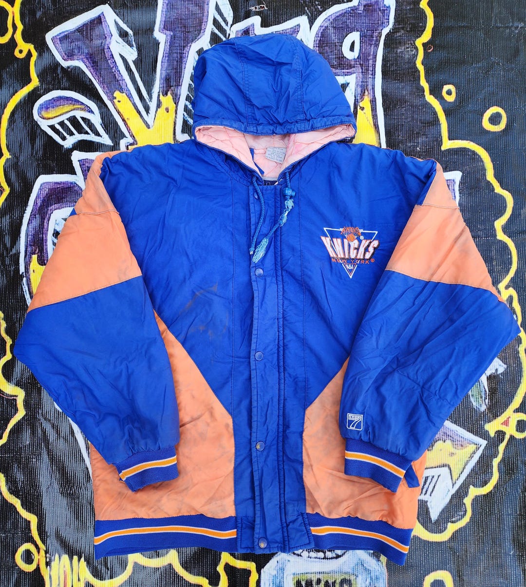Vintage 1990s New York Knicks Logo 7 Puffer Jacket XL Youth/ Womens ...