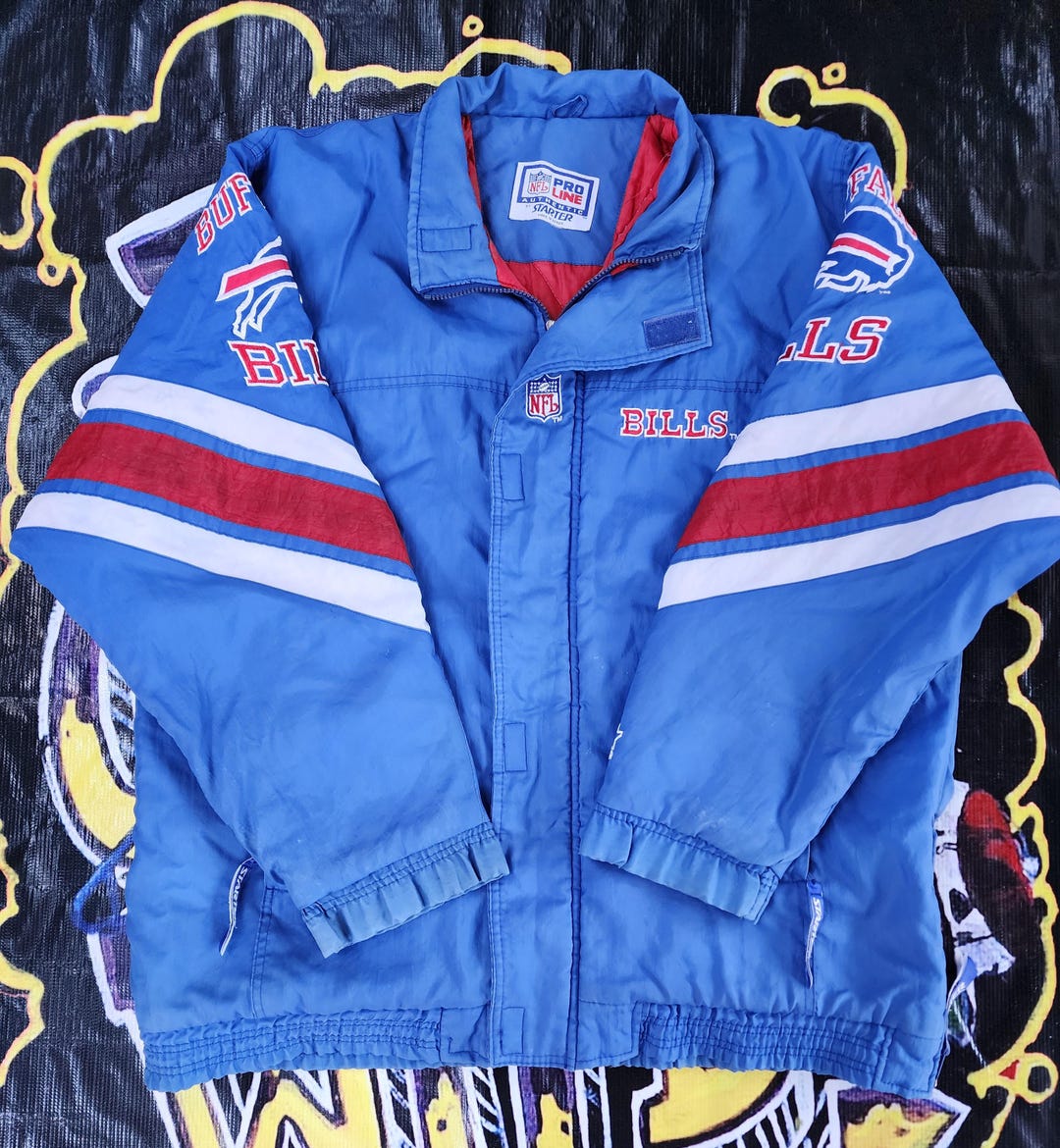 Vintage 1990s Buffalo Bills Starter Pro Line Full Zip Jacket Trench ...