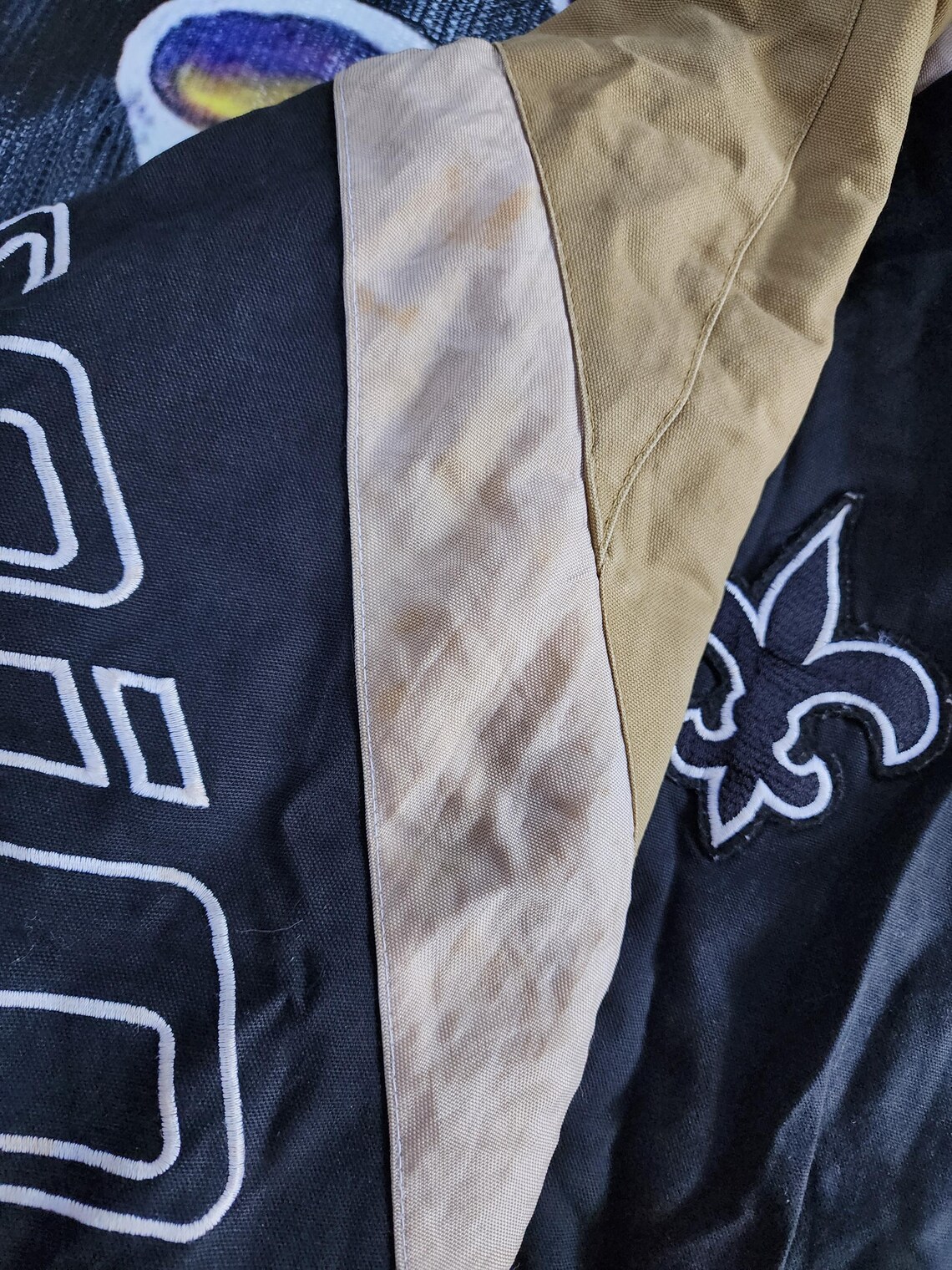Vintage 1990s New Orleans Saints Team NFL Goose Down Trench Coat Jacket ...