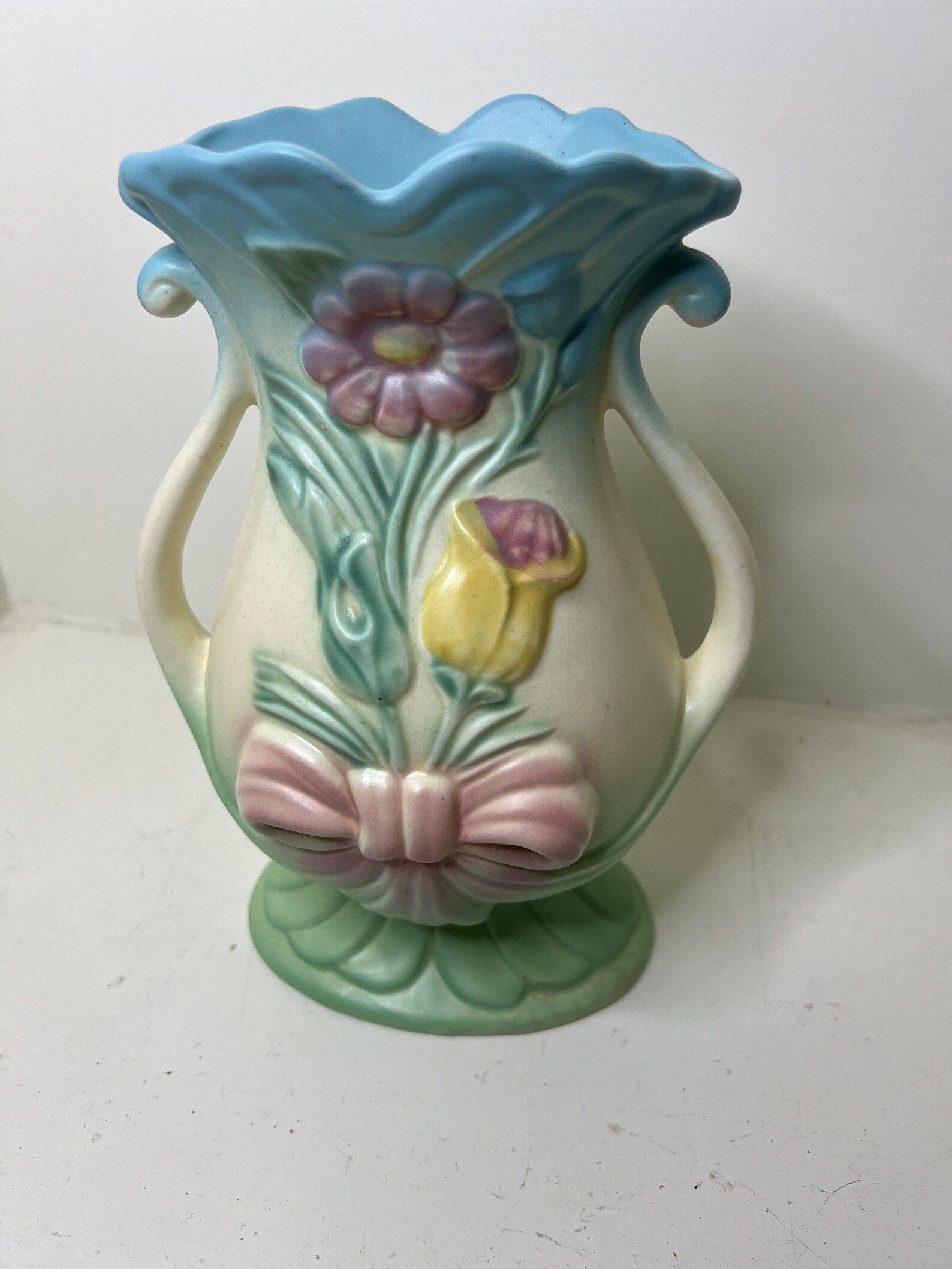 Vintage Rare Hull Art Vase. Bow Double Handle Vase. 1949 - Etsy