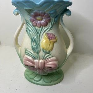 Vintage Rare Hull Art Vase. Bow Double Handle Vase. 1949 - Etsy