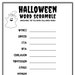 Kids Halloween Word Scramble Worksheet, Kids Halloween Activity ...