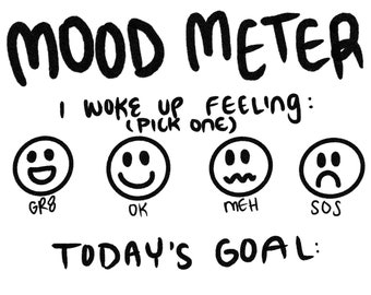 Mental Health Check In, Daily Mood Tracker, Mood Tracker, Self-care ...