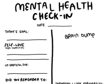 Mental Health Check In, Daily Mood Tracker, Mood Tracker, Self-care ...