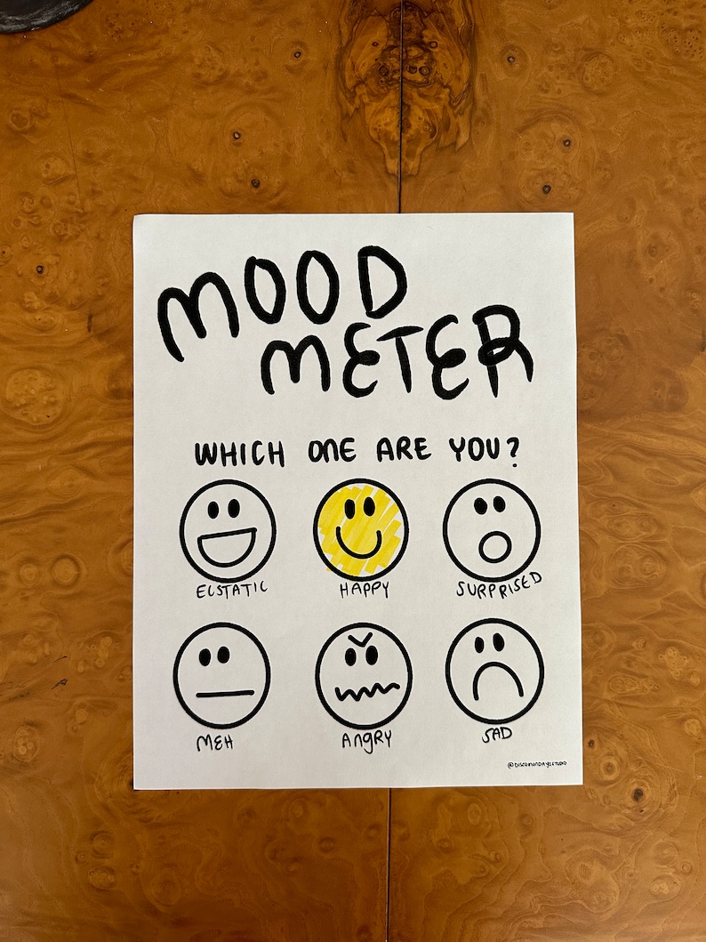 Mood Chart, Daily Mood Tracker, Mood Tracker, Self-care Chart ...