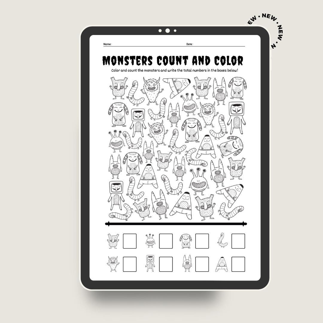Kids Halloween Worksheet, Kids Halloween Activity, Halloween Coloring ...