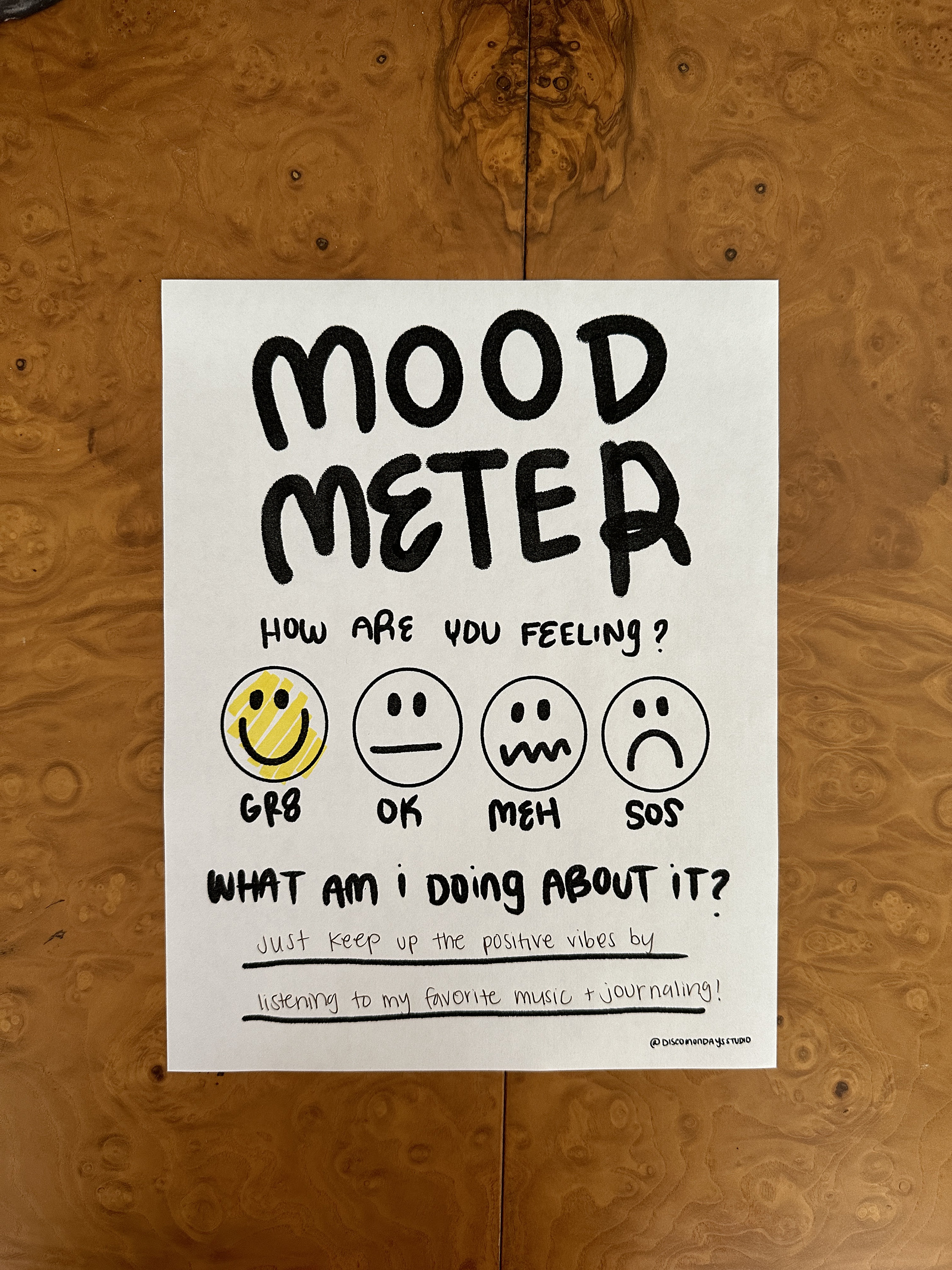 Daily Mood Tracker, Mood Tracker, Self-care Chart, Printable Mood ...