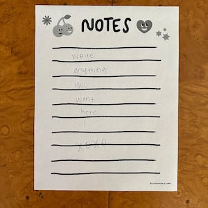 Cute Notes, Minimal Notes List, Digital Notes, Printable Notes, Notes ...