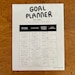 Goal Planner, Minimalist Goal Planner, Printable Planner, Downloadable ...