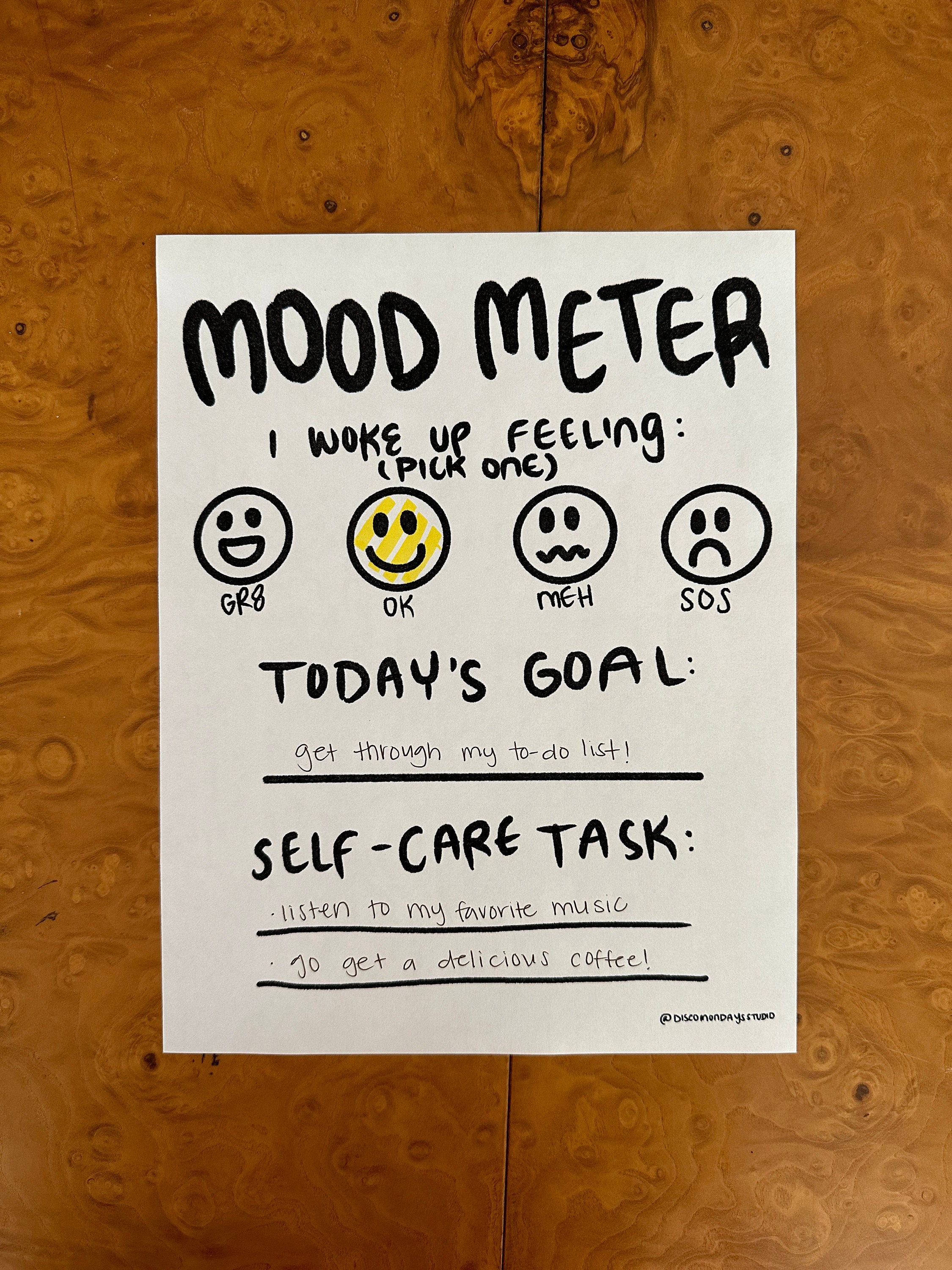 Daily Mood Tracker, Mood Tracker, Self-care Chart, Printable Mood ...