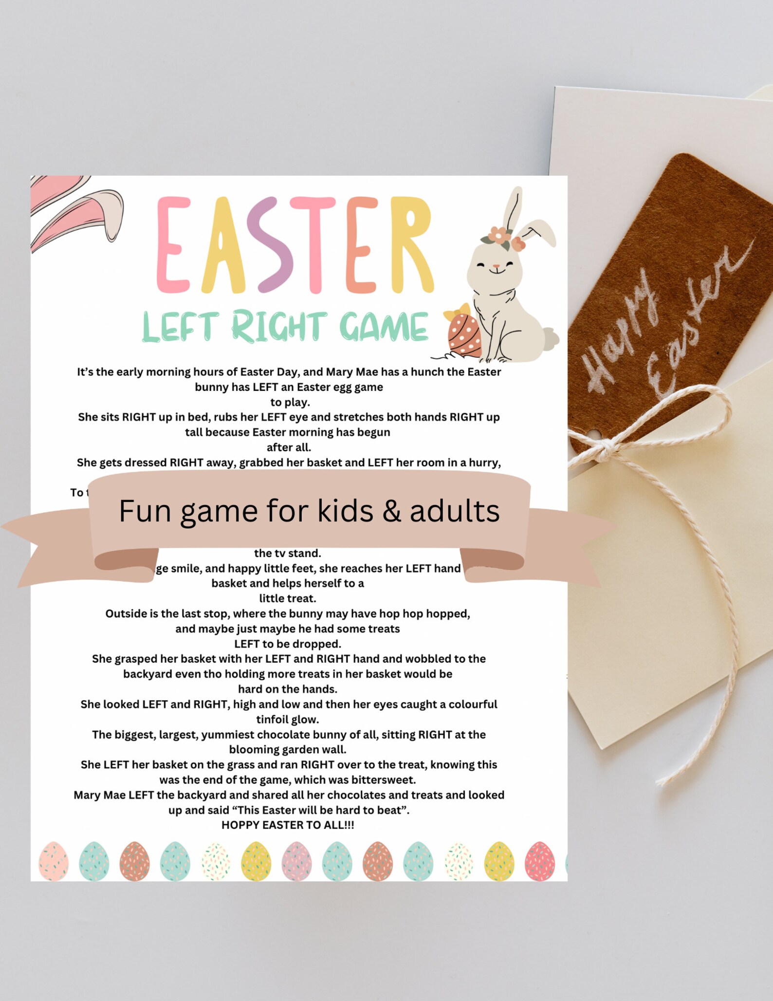 Easter Left Right Game, Easter Pass the Prize | Right Left Game, Party ...