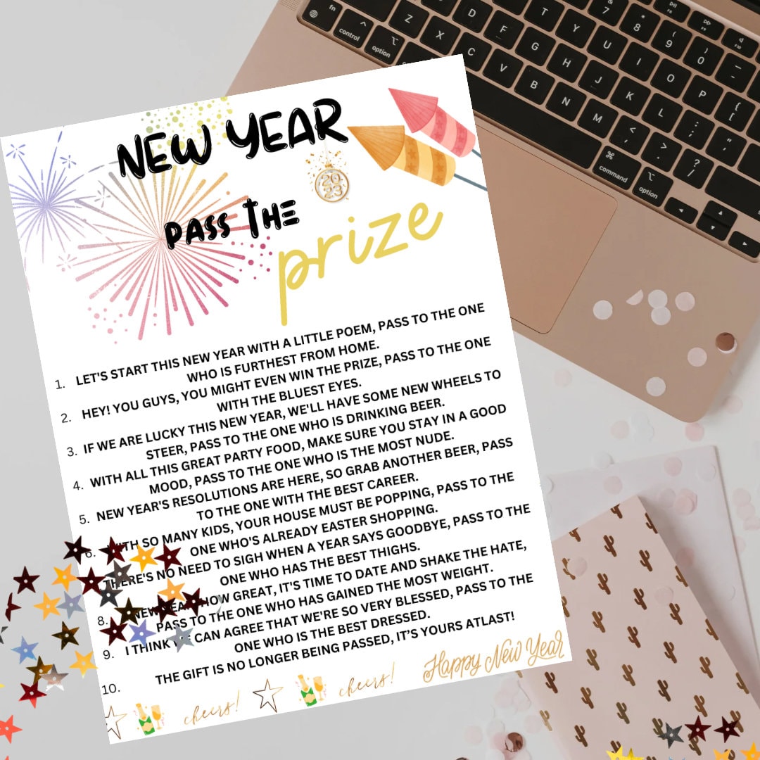 Pass the Prize New Years Game, 2025 New Years Game | New Years Eve Game ...
