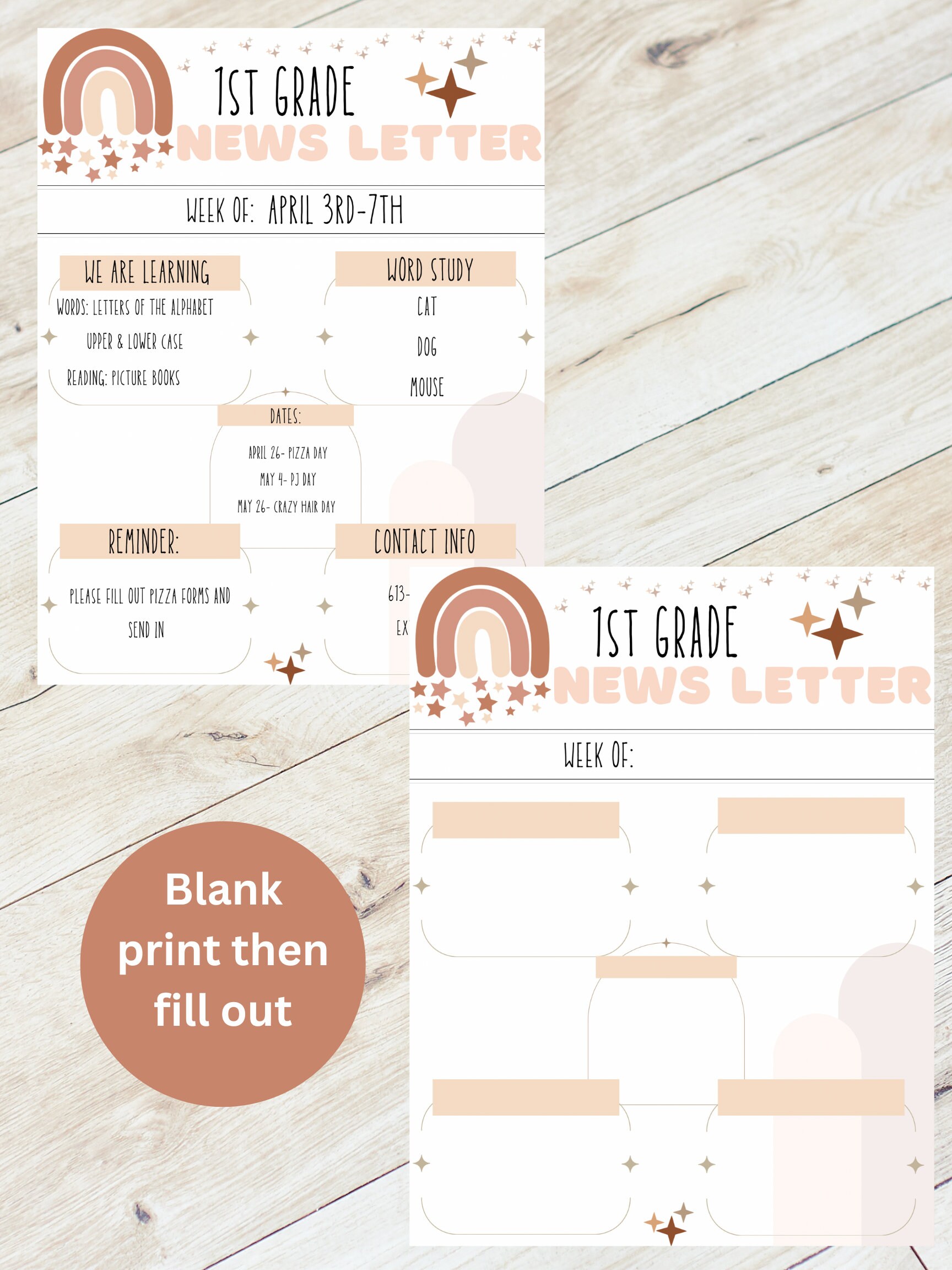 Printable Teacher News Letter,teacher Mail, Teacher Updates, Teacher ...