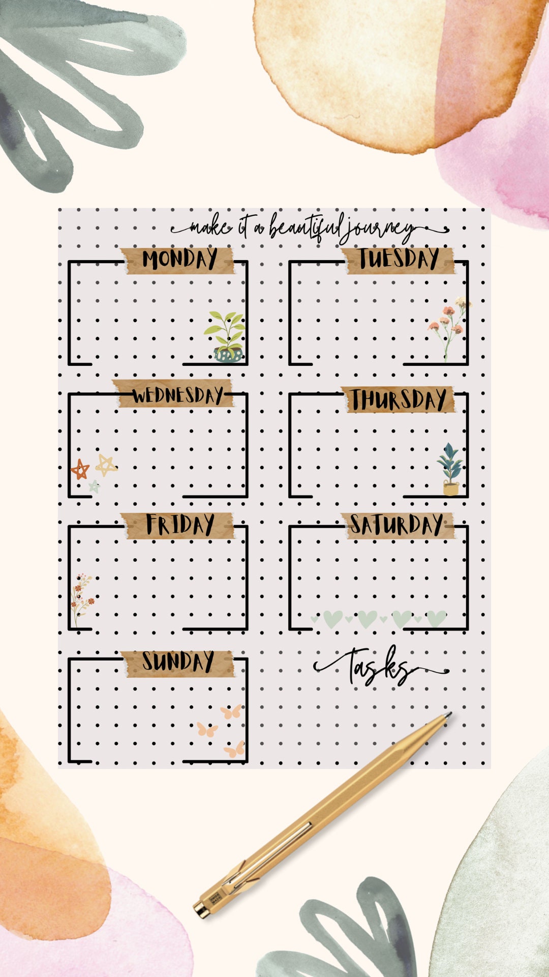 Printable Daily Task List Track Daily Tasks & Productivity Daily ...