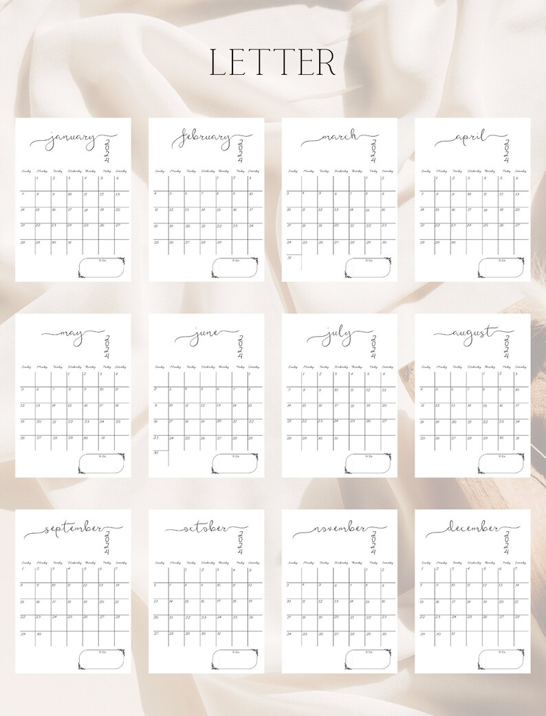 2024 Calendar 2024 Monthly Planner Elegant Monthly Calendar Sunday ...