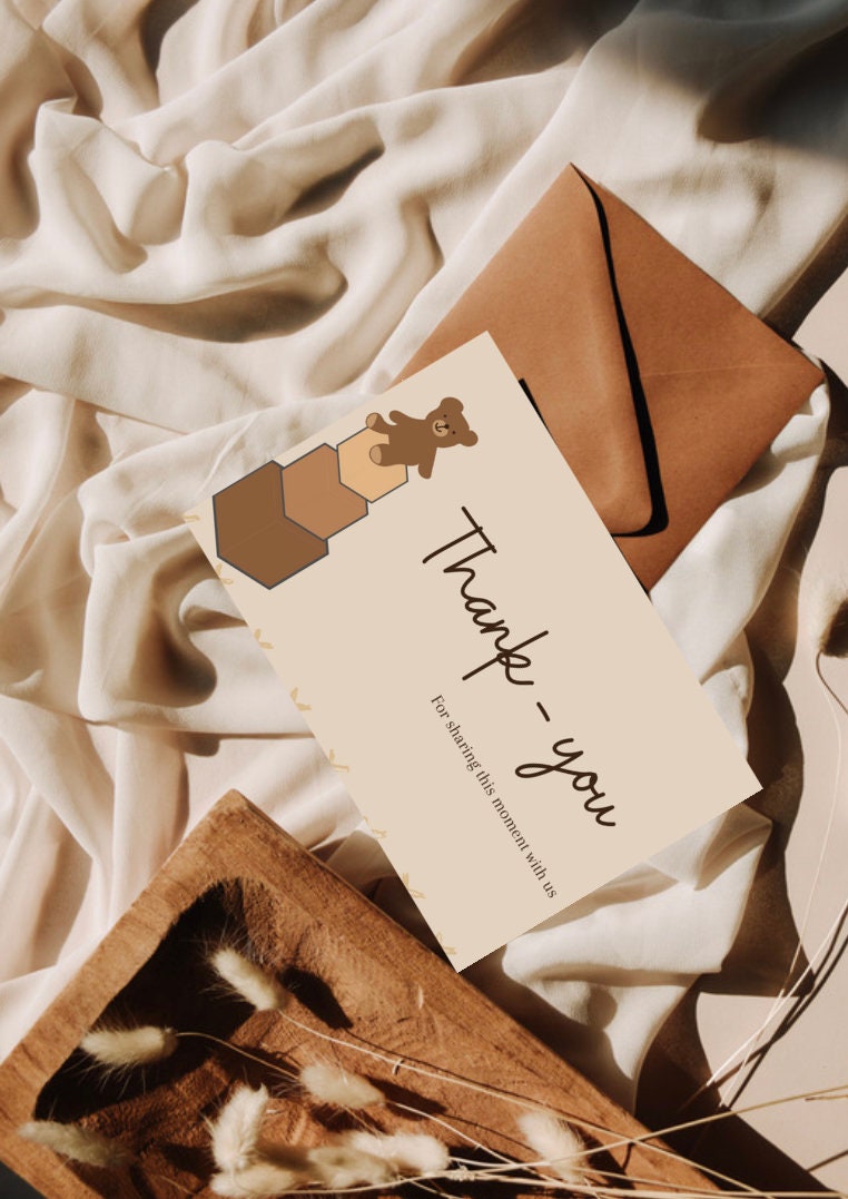 Printable Thank You Card Instant Download 7x5 Inch Cards for - Etsy