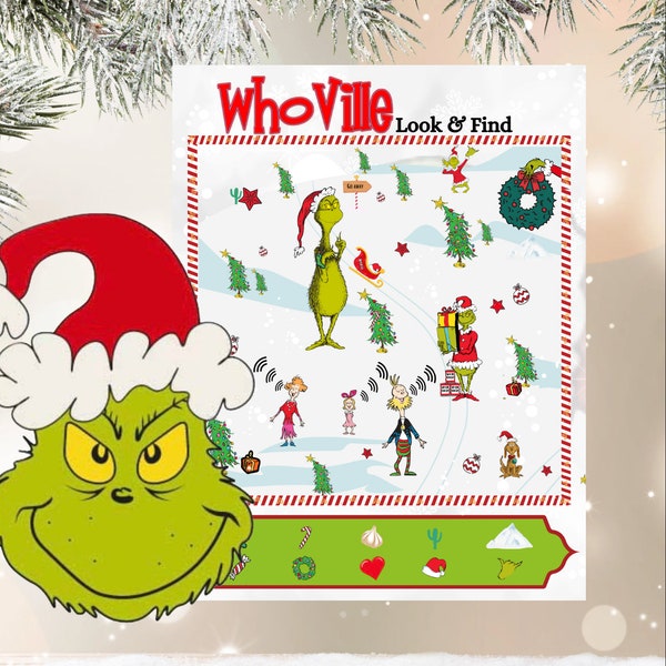 Grinch Look and Find - Etsy