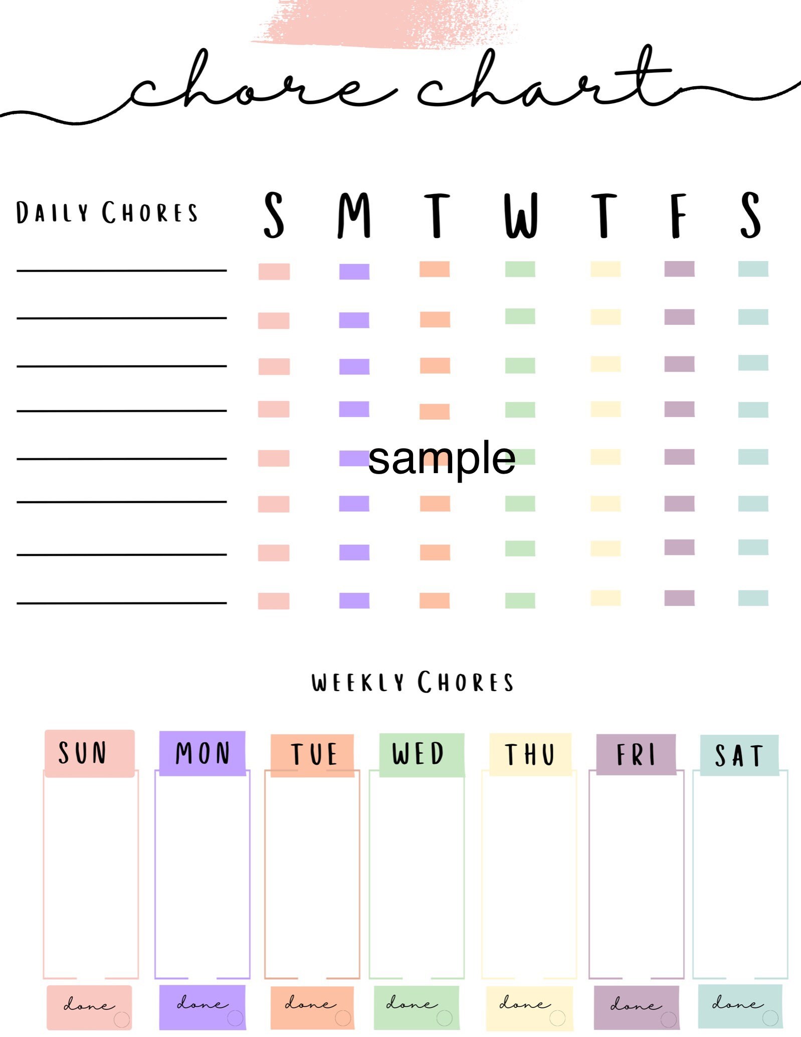 Chore Chart for Kids,adult Chores,chore Chart, Responsibility Chart ...