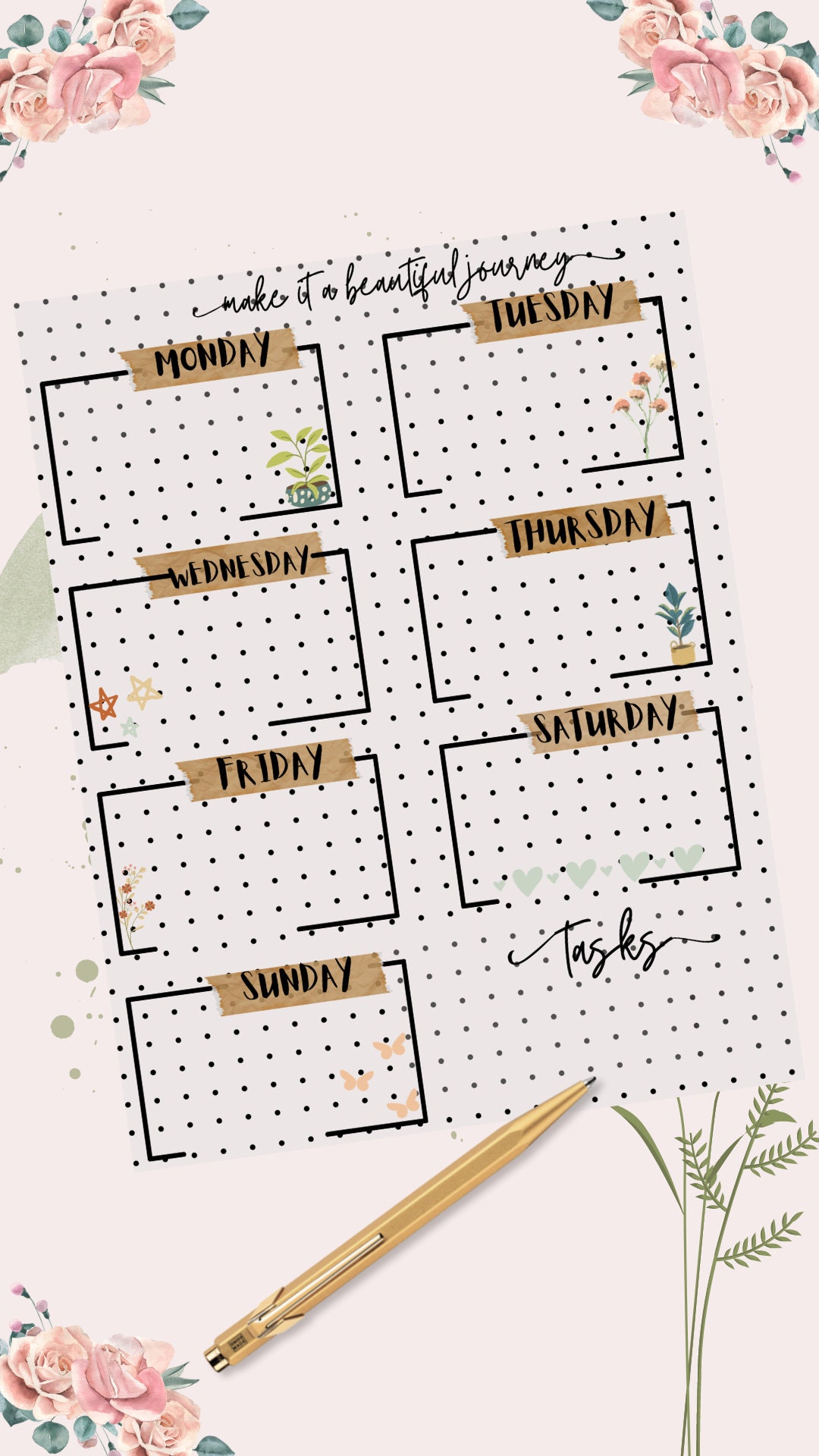 Printable Daily Task List Track Daily Tasks & Productivity Daily ...