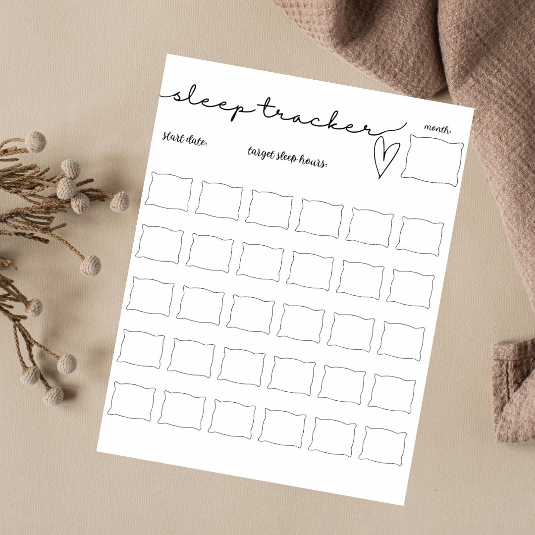 Monthly Sleep Tracker, Sleep Log , Sleep Journal,sleep Challenge ...