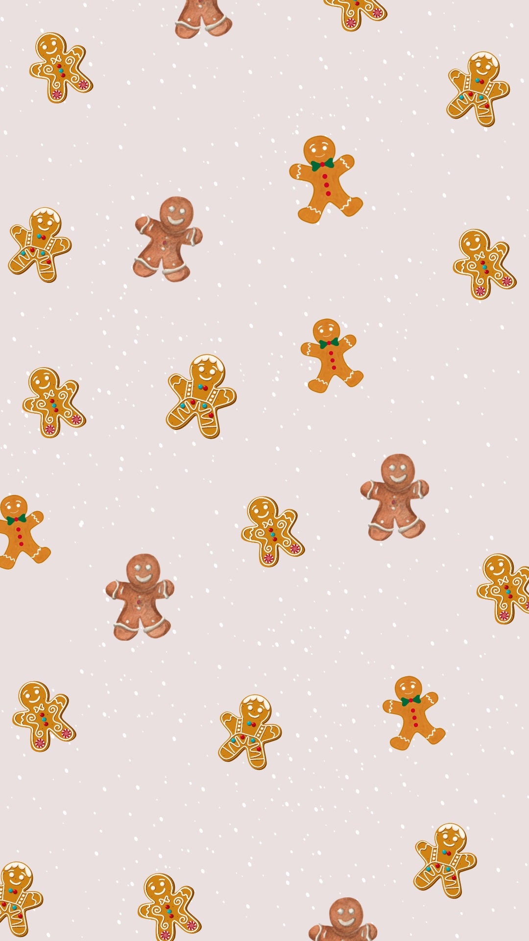 Christmas Holiday Phone Wallpaper, Christmas Background, Gingerbread ...