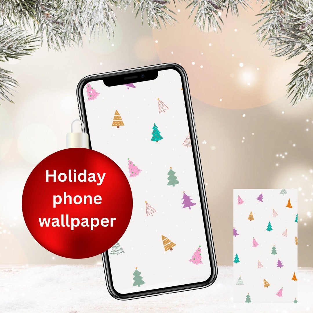 Christmas Holiday Phone Wallpaper, Christmas Background, Christmas Tree ...