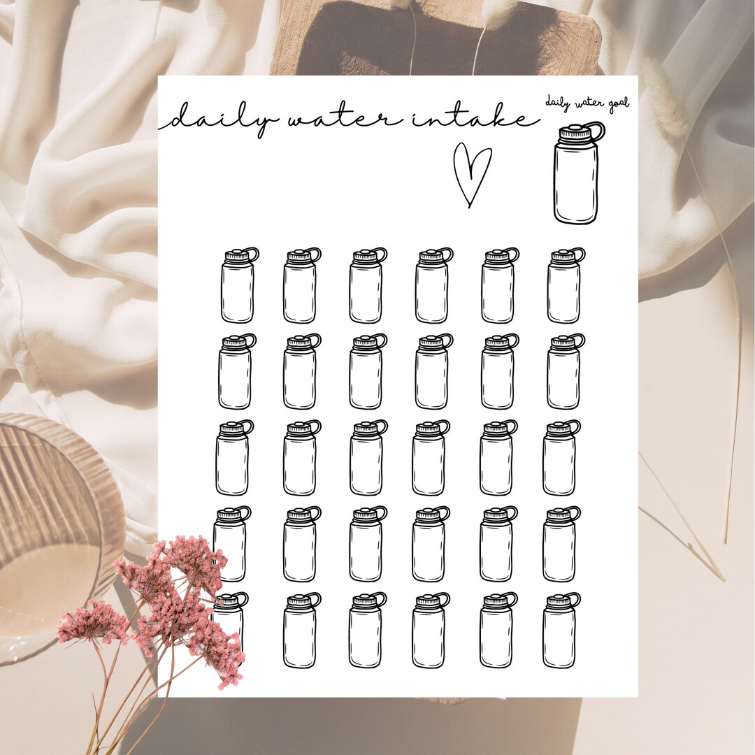 Water Tracker, Water Journal, Hydration Log, Hydration Track, Water ...