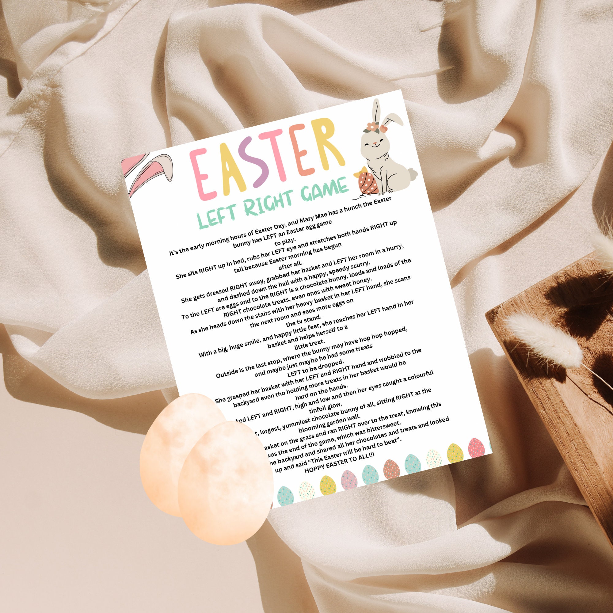 Easter Left Right Game, Easter Pass the Prize Right Left Game, Party ...