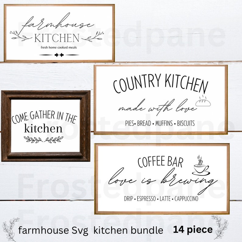 Farmhouse Kitchen Sign Making SVG Svg Sign Bundle Kitchen Sign Svg ...